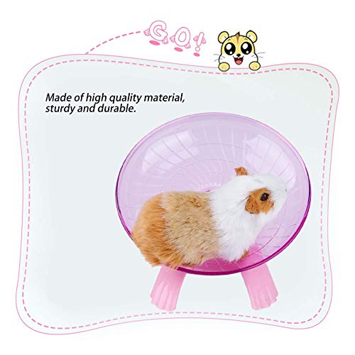 Hamster Flying Saucer Wheel, Jogging Running Wheel for Hamster Small Pets, Anti Slip Easy to Install Plastic Flying Saucer Exercise Wheel 7 Inch