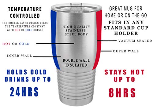 Rogue River Tactical Funny I Can't Fix Stupid But I Can Sedate It 30 Ounce Large Travel Tumbler Mug Cup w/Lid Nurse Doctor Pharmacist