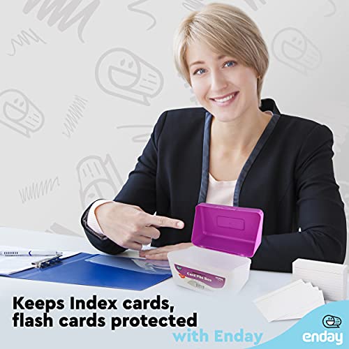 Index Card holder Case 3" X 5", ideal box card holder for Filing Notes, Addresses & Recipes. Holds Up to 250 Cards (Pack of 12) - Emraw