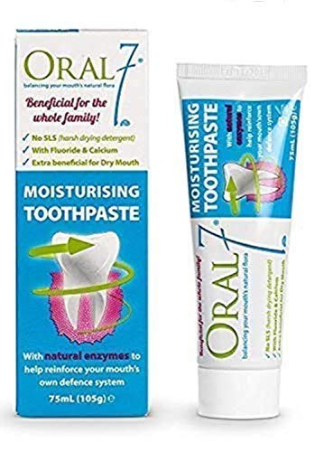 Oral7 Dry Mouth Toothpaste Containing Enzymes with Xylitol, Moisturizing and Teeth Whitening Toothpaste, Promotes Gum Health and Fresh Breath, Oral Care and Dry Mouth Products 2.5oz (2 Pack)