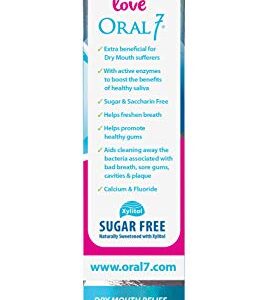 Oral7 Dry Mouth Toothpaste Containing Enzymes with Xylitol, Moisturizing and Teeth Whitening Toothpaste, Promotes Gum Health and Fresh Breath, Oral Care and Dry Mouth Products 2.5oz (2 Pack)