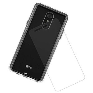 case-mate - protection pack - lg stylo 5 tough case + glass screen protector - bundle - clear