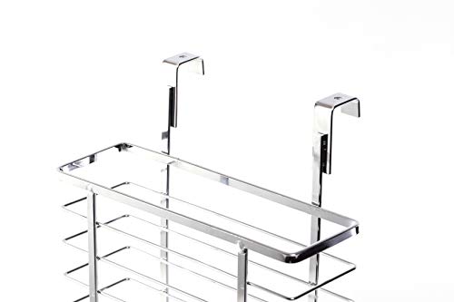 Basicwise Cabinet Metal Plastic Grocery Bag Storage Holder, Chrome, Measurements: 8" W x 3. 75" D x 15. 75" H