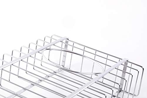 Basicwise Cabinet Metal Plastic Grocery Bag Storage Holder, Chrome, Measurements: 8" W x 3. 75" D x 15. 75" H