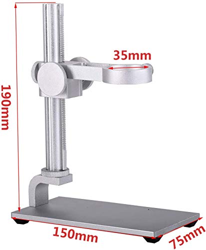 HAYEAR USB Endoscope Magnifier Digital Microscope Camera Solid Base Stand 35mm Ring Holder Support All Aluminum Alloy Down and Up Adjust Portable