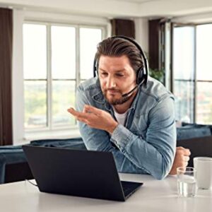 Sennheiser PC 8.2 USB On-Ear Headset With In-Line Volume Control - Secure Fit Headband - No Slippage - Passive Noise-Cancellation Adjustable Microphone - for Internet Telephone Users and E-Learners