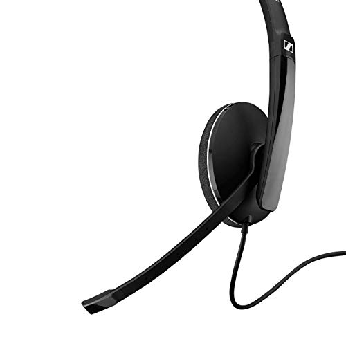 Sennheiser PC 8.2 USB On-Ear Headset With In-Line Volume Control - Secure Fit Headband - No Slippage - Passive Noise-Cancellation Adjustable Microphone - for Internet Telephone Users and E-Learners