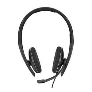 Sennheiser PC 8.2 USB On-Ear Headset With In-Line Volume Control - Secure Fit Headband - No Slippage - Passive Noise-Cancellation Adjustable Microphone - for Internet Telephone Users and E-Learners