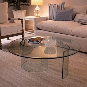 37" Round Clear Tempered Glass Table Top 3/8" Thick Flat Polished Edge