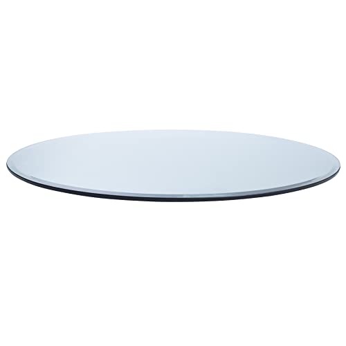 37" Round Clear Tempered Glass Table Top 3/8" Thick Flat Polished Edge