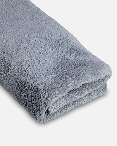 Adam's Borderless Grey Edgeless Microfiber Towel - Premium Quality 480gsm, 16 x 16 inches Plush Microfiber - Delicate Touch for The Most Delicate Surfaces (12 Pack)