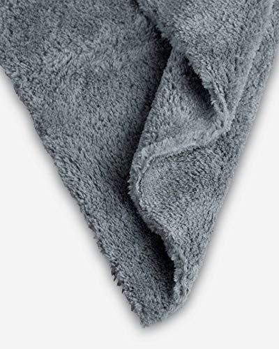 Adam's Borderless Grey Edgeless Microfiber Towel - Premium Quality 480gsm, 16 x 16 inches Plush Microfiber - Delicate Touch for The Most Delicate Surfaces (12 Pack)