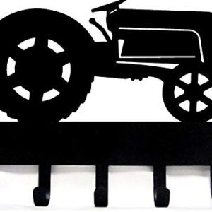 The Metal Peddler Farm Tractor #12 Key Rack Holder for Wall - 9 inch Wide - Made in USA; Farmhouse décor, barn Organizer