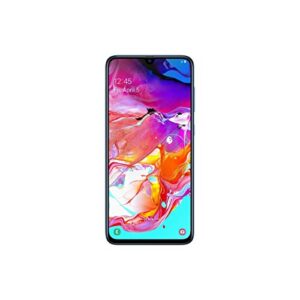 samsung galaxy a70 (128gb, 6gb ram) 6.7" in-screen fingerprint, 25w super-fast charger, us + global 4g lte gsm unlocked international model a705mn/ds (blue, 128gb + 128gb sd + case bundle)