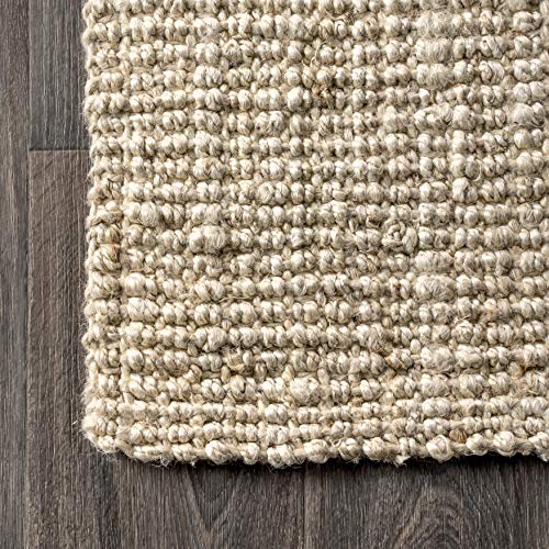 JONATHAN Y NRF102B-5 Pata Hand Woven Chunky Jute Light Ivory 5 ft. x 8 ft. Area-Rug, Farmhouse, Easy-Cleaning, for Bedroom, Kitchen, Living Room,