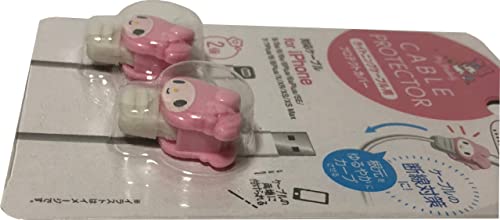 Kasoyo Sanrio My Melody Cable Protector Cell Phones Accessories 2pcs Set for iPhone (Lightning Cable)