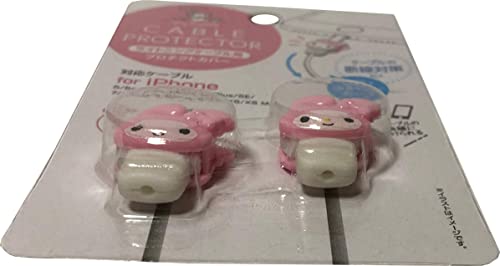 Kasoyo Sanrio My Melody Cable Protector Cell Phones Accessories 2pcs Set for iPhone (Lightning Cable)