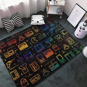 niyoung game video gaming pattern black kitchen rugs, bedroom livingroom sitting-room mat, floor pad rugs standing mat, kids children play mat bath mat, throw rugs runner exercise mat