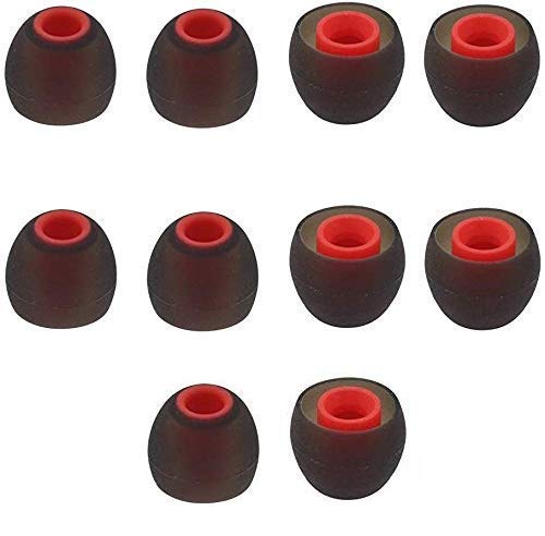 Small Replacement Silicone Eartips Eargels Earbuds Ear Tips Compatible with Senso, Zeus, Otium, Hussar, Sony MDR, Tozo, Mpow Headphones & Earphones (Small - 5 Pairs)