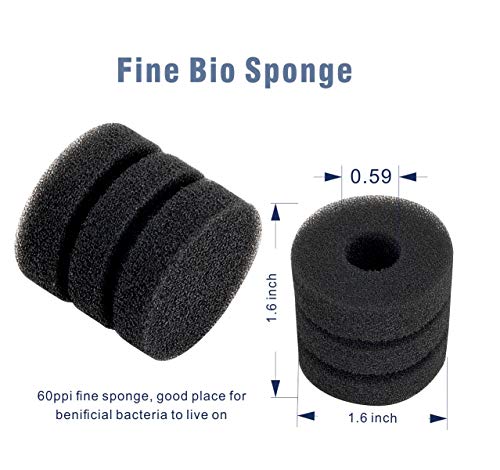 hygger Super Mini Aquarium Single Sponge Filter for Small Fish Tank 0.5-5 Gallon