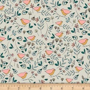 art gallery fabrics art gallery love story lovebirds celeste fabric, warm grey