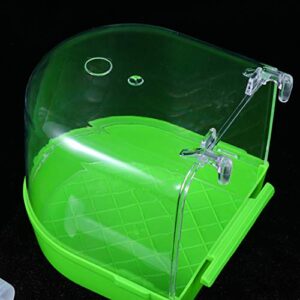 POPETPOP Bird Bath for Cage - Parakeet Bath Tub with Water Filling Pipe for Budgie Conure Finch Canary Cockatiel Parrot Lovebird Bird Bath Accessories