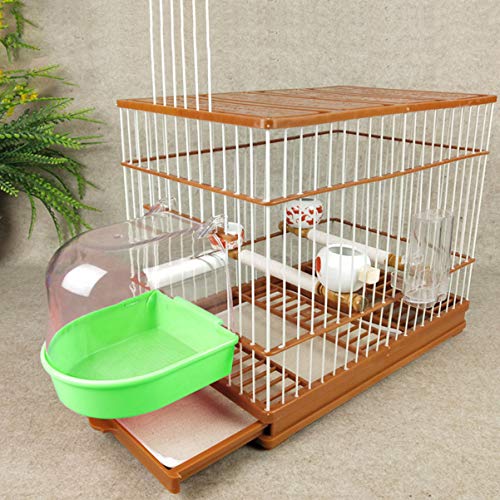 POPETPOP Bird Bath for Cage - Parakeet Bath Tub with Water Filling Pipe for Budgie Conure Finch Canary Cockatiel Parrot Lovebird Bird Bath Accessories