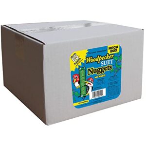 c&s wild bird woodpecker suet nuggets mega box, 8 pounds