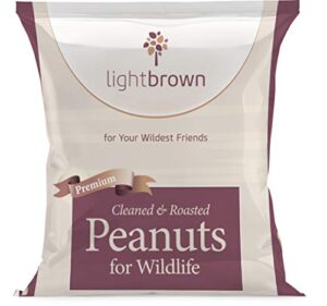 lightbrown roasted & cleaned 15lb premium peanuts for birds and wildlife. no mess wholesome nuts. the best bird seed for wild birds! (15)