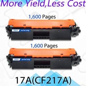 Compatible 2-Pack 17A CF217A Toner Cartridge for HP M102w M102a MFP M130a M130nw M130fn M130fw Printer (Black), by EasyPrint