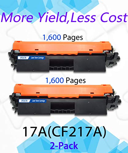 Compatible 2-Pack 17A CF217A Toner Cartridge for HP M102w M102a MFP M130a M130nw M130fn M130fw Printer (Black), by EasyPrint