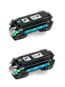 ricoh 418446 high yield black toner cartridge 2-pack, type p 501h