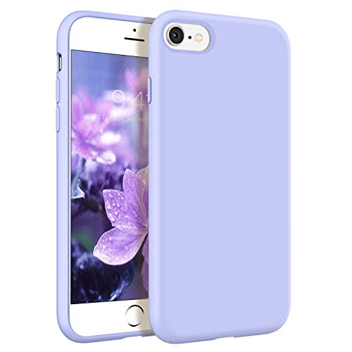 YINLAI iPhone SE 2020 Case,iPhone SE 2022 Case,iPhone 8 Case iPhone 7 Case Slim Liquid Silicone Women Girls Men Shockproof Protective Phone Cover for iPhone SE 3rd/2nd Gen 4.7 Inch, Lavender Purple