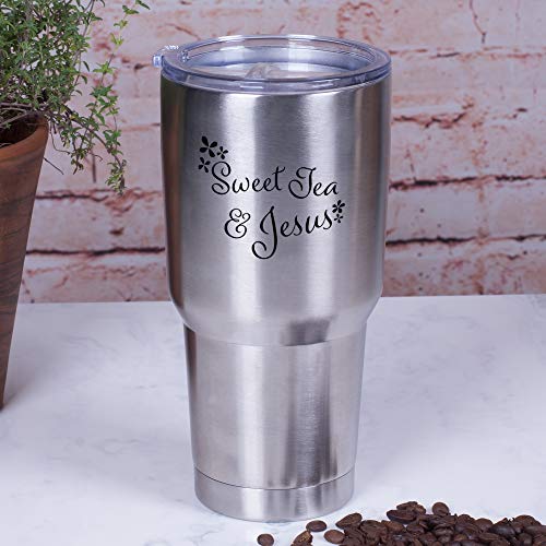 Southern Sweet Tea & Jesus Stainless Steel 30 oz Travel Mug with Lid