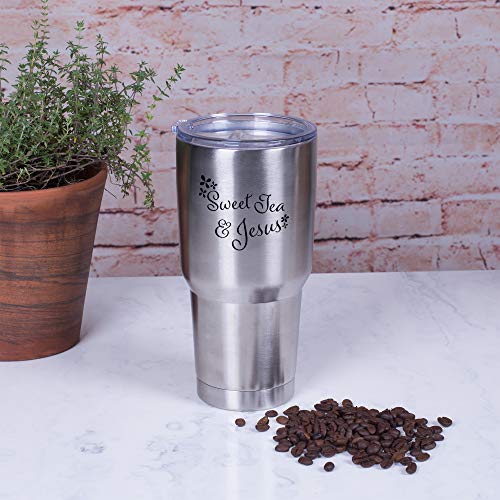 Southern Sweet Tea & Jesus Stainless Steel 30 oz Travel Mug with Lid