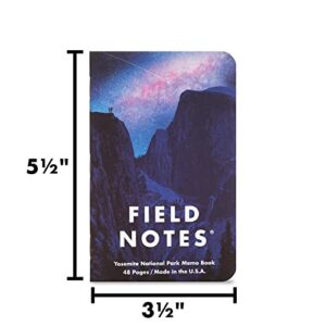 Field Notes: National Parks Series (Series A - Yosemite, Acadia, Zion) - Graph Paper Memo Book 3-Pack - 3.5 x 5.5 Inch