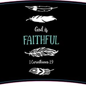 God is Faithful Stainless Steel 16 oz Travel Mug with Lid