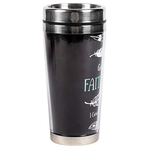 God is Faithful Stainless Steel 16 oz Travel Mug with Lid