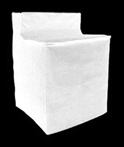 Dependable Heavyweight Zippered & Quilted Washing Machine Cover White