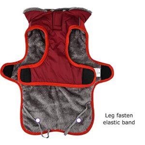 Apetian Dog Cold Weather Coats Winter Dog Vest Warm Dog Jacket Belle (M, A3-Red)