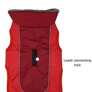 Apetian Dog Cold Weather Coats Winter Dog Vest Warm Dog Jacket Belle (M, A3-Red)