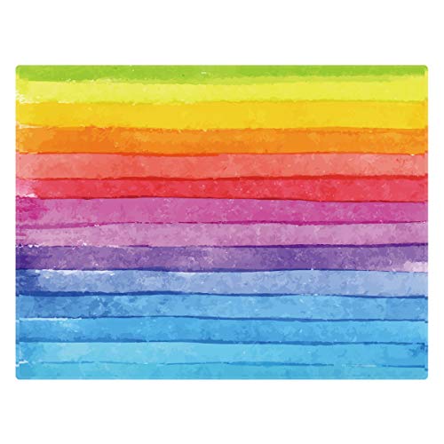 Pretty Color Rainbow Theme Area Rug for Living Room Bedroom Playing Room 5'x6'