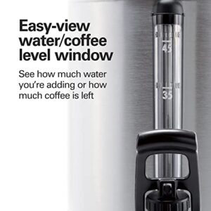 Hamilton Beach 40521 Coffee Urn and Hot Beverage Dispenser, 45 Cup, Fast Brew, Silver