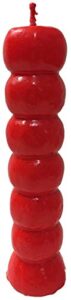 pine pentagram 7 knob wiccan pagan hoodoo spell candle (red)