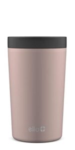 ello jones stainless steel travel coffee mug - travel tea mug, 11oz, rosegold