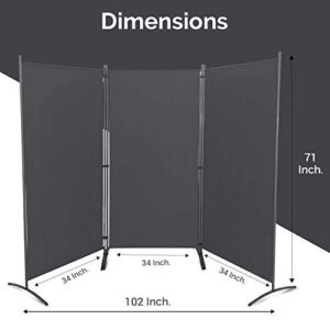 STEELAID Room Divider – Folding Partition Privacy Screen for School, Church, Office, Classroom, Dorm Room, Kids Room, Studio, Conference - 102" W X 71" Inches - Freestanding & Foldable