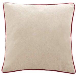 Safavieh Home Merry Green and Red and Beige Christmas 18-inch Decorative Pillow Pillow, 1 Count (Pack of 1)