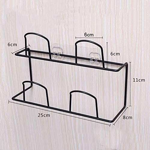 H2solution Hanging Shoes Rack, Strong Self Adhesive Shoes Holder Storage Organizer, Door Shoe Hangers Shoe Shelf Holder, Shoe Rack Hanging Over the Wall for Hanging Shoes (2 Pack,Black)