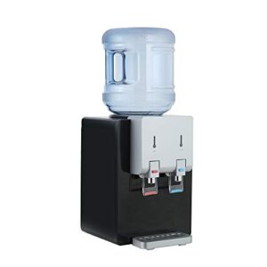 Amay Desktop Water Cooler Dispenser Top Loading Water Dispenser Hot & Cold Water Coolers with Child Safety Lock Drinking Fountain