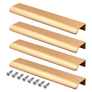 lc lictop 4 pcs arc modern finger edge pulls tab pull 200mm/7.87" length finger drawer pulls